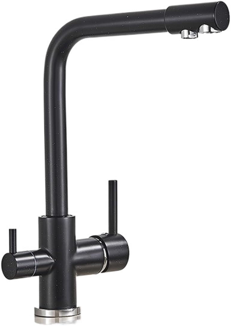 Brass Pure Water Kitchen Faucet Double Handle hot and Cold Drinking ...