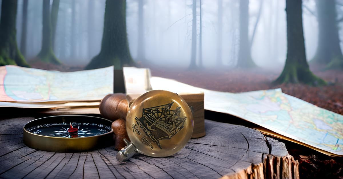 Brass Push Open Compass Steampunk Accessory Antiquated Finish Beautiful ...