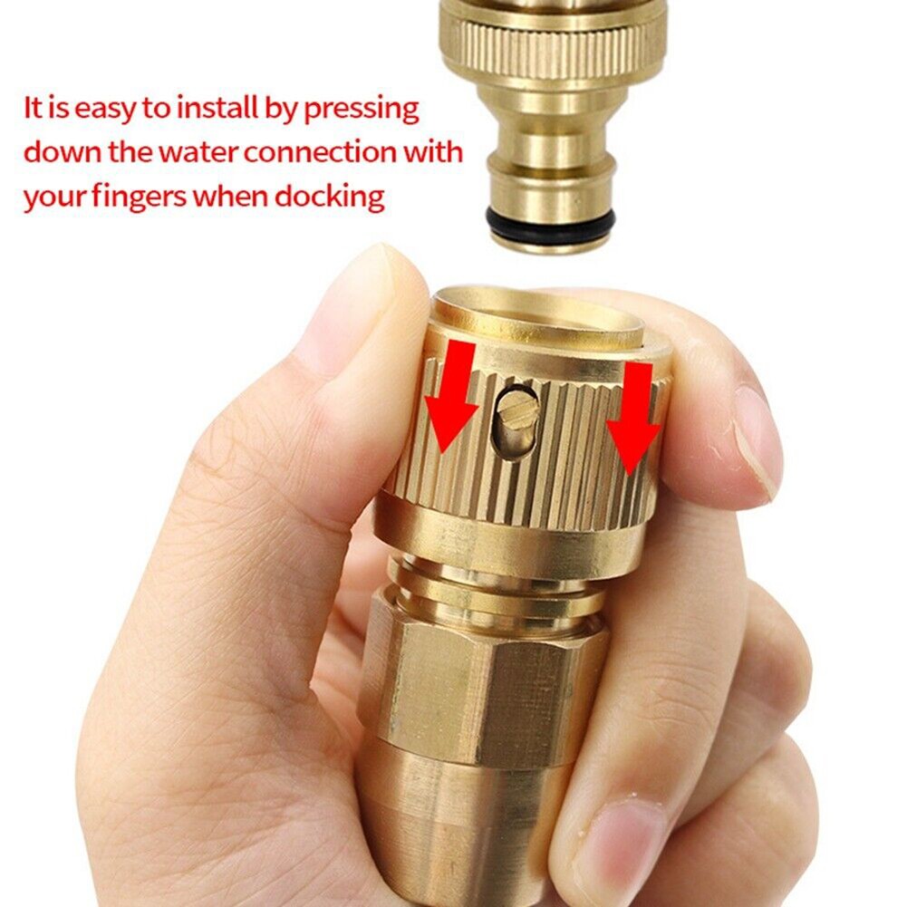 Brass Quick Connector Adaptor Expandable Repair for Garden Water Hose ...