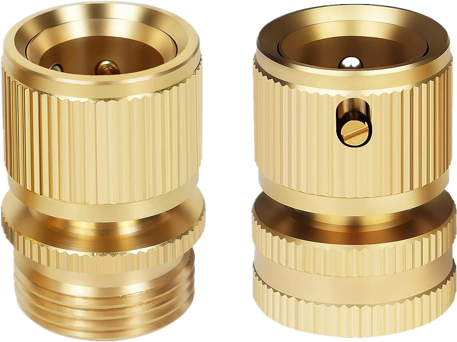 Brass Quick Connectors for Garden Hose - 3/4 inch (1 pair) - Walmart.com