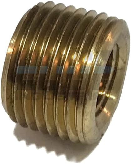 Brass REDUCING FACE Bushing 3/8" Male NPT X 1/8" Female NPT Fuel/AIR ...