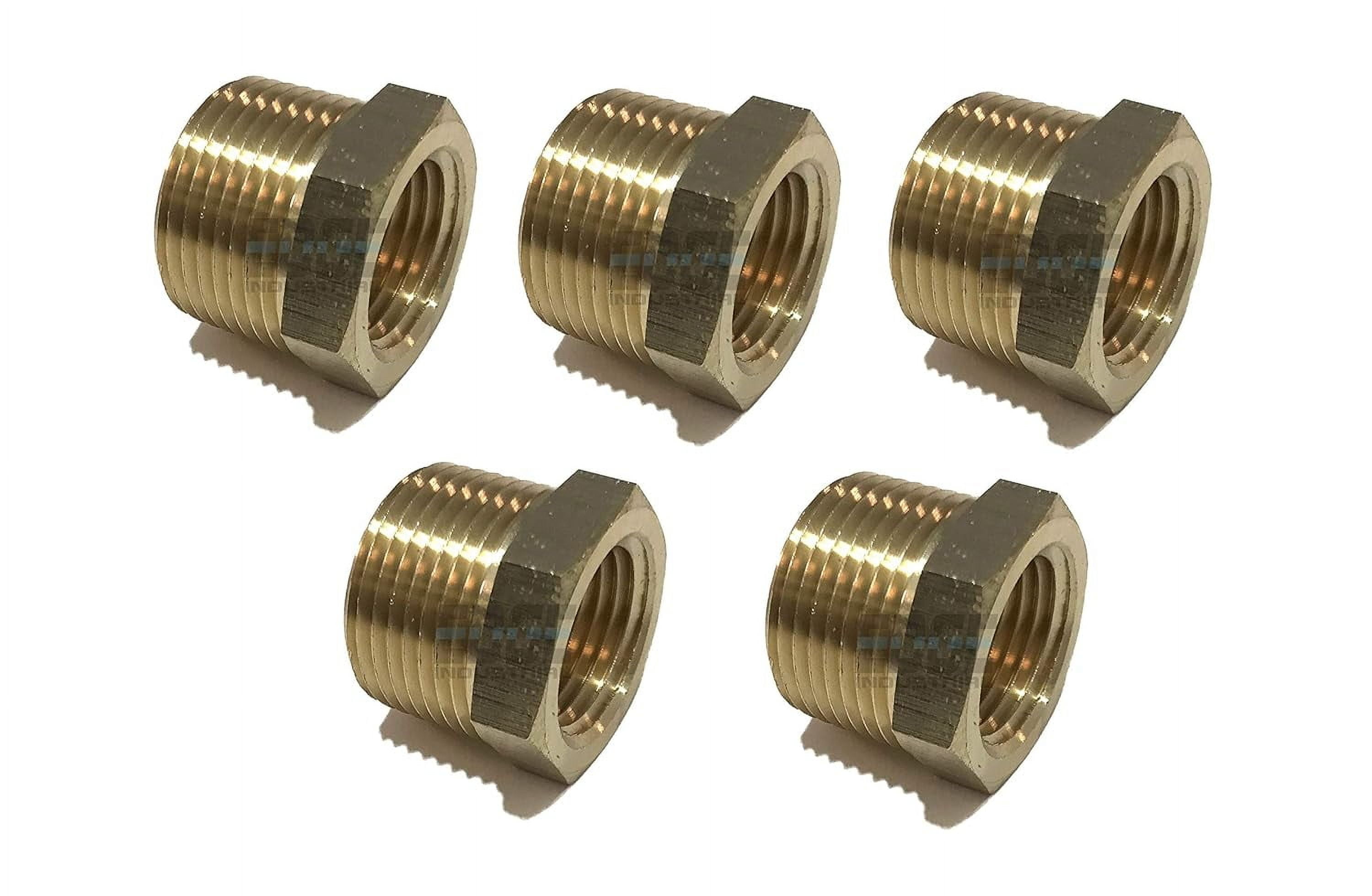 Brass REDUCING HEX Bushing 3/4" Male NPT X 1/2" Female NPT Fuel/AIR ...