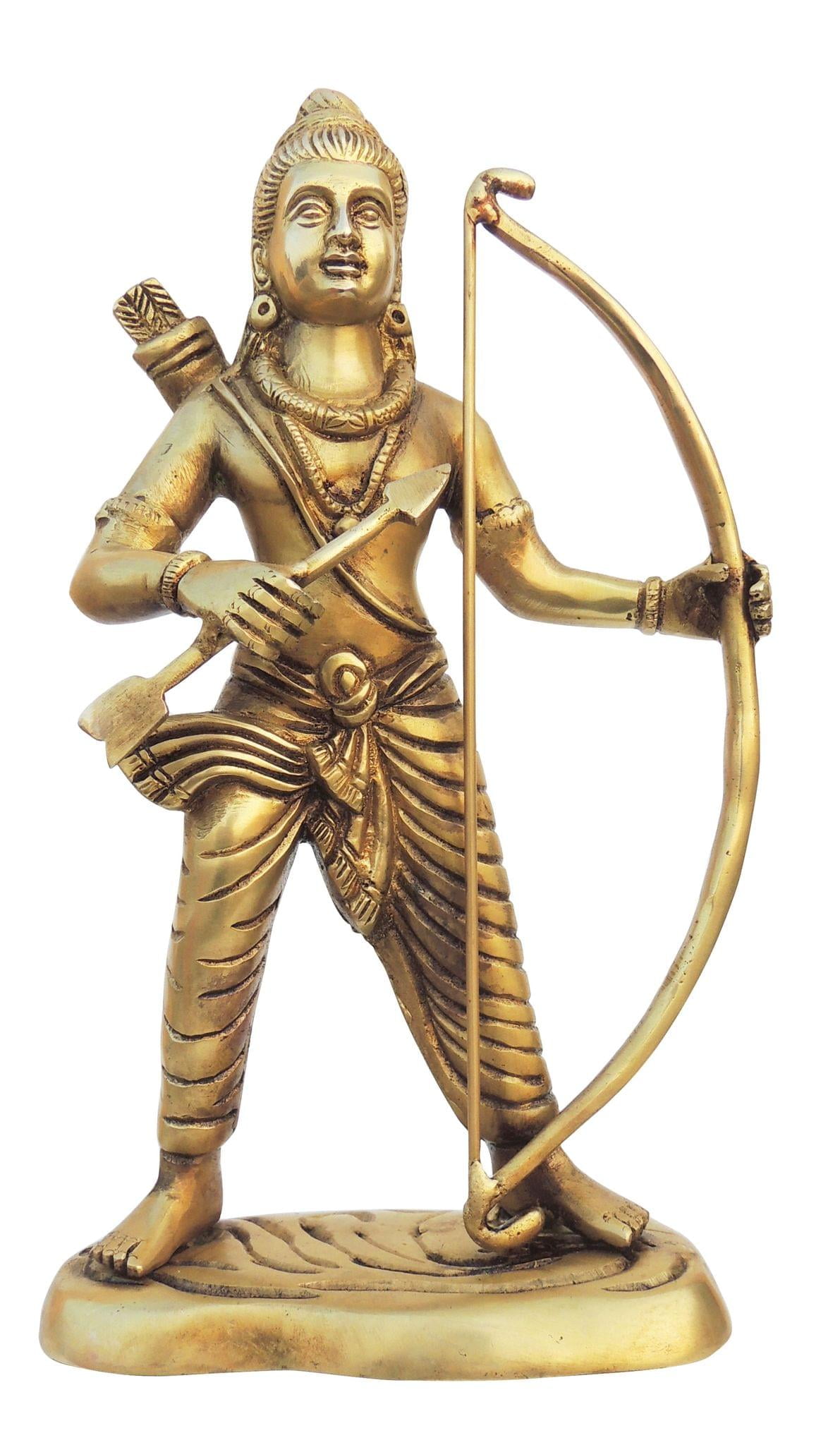 Brass Ram Ji Statue 2.14kg, Brass Lord Ram Idol, Rama Statue,Bhagwan ...