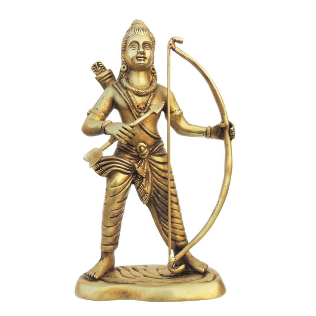 Brass Ram Ji Statue 2.14kg, Brass Lord Ram Idol, Rama Statue,Bhagwan ...