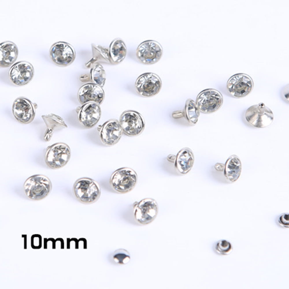Brass Rhinestone Rivets Caps and Studs for Leather Craft DIY Making ...