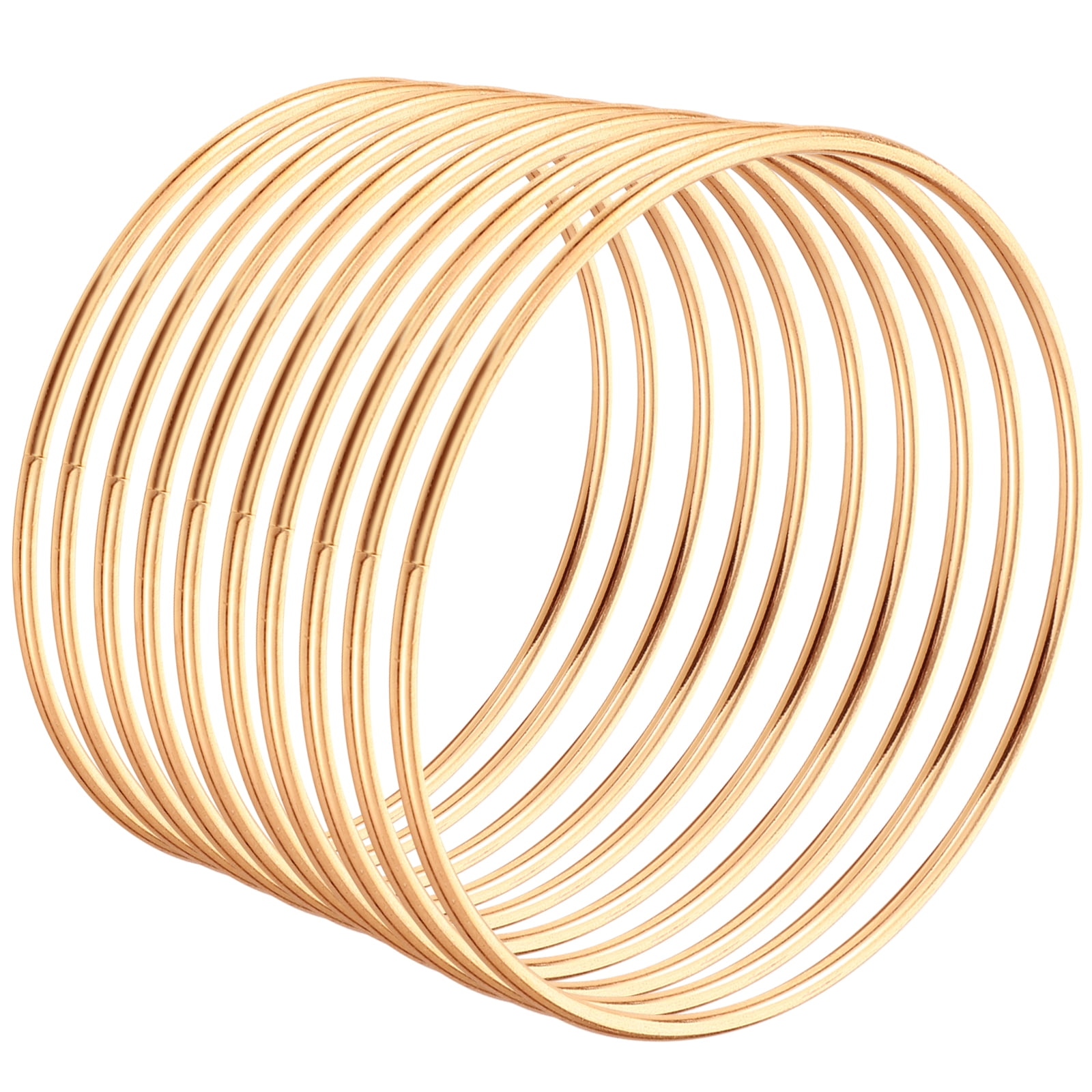 Brass Ring 10 Pcs Wooden Golden Hoop Dream Catcher Metal Rings for ...