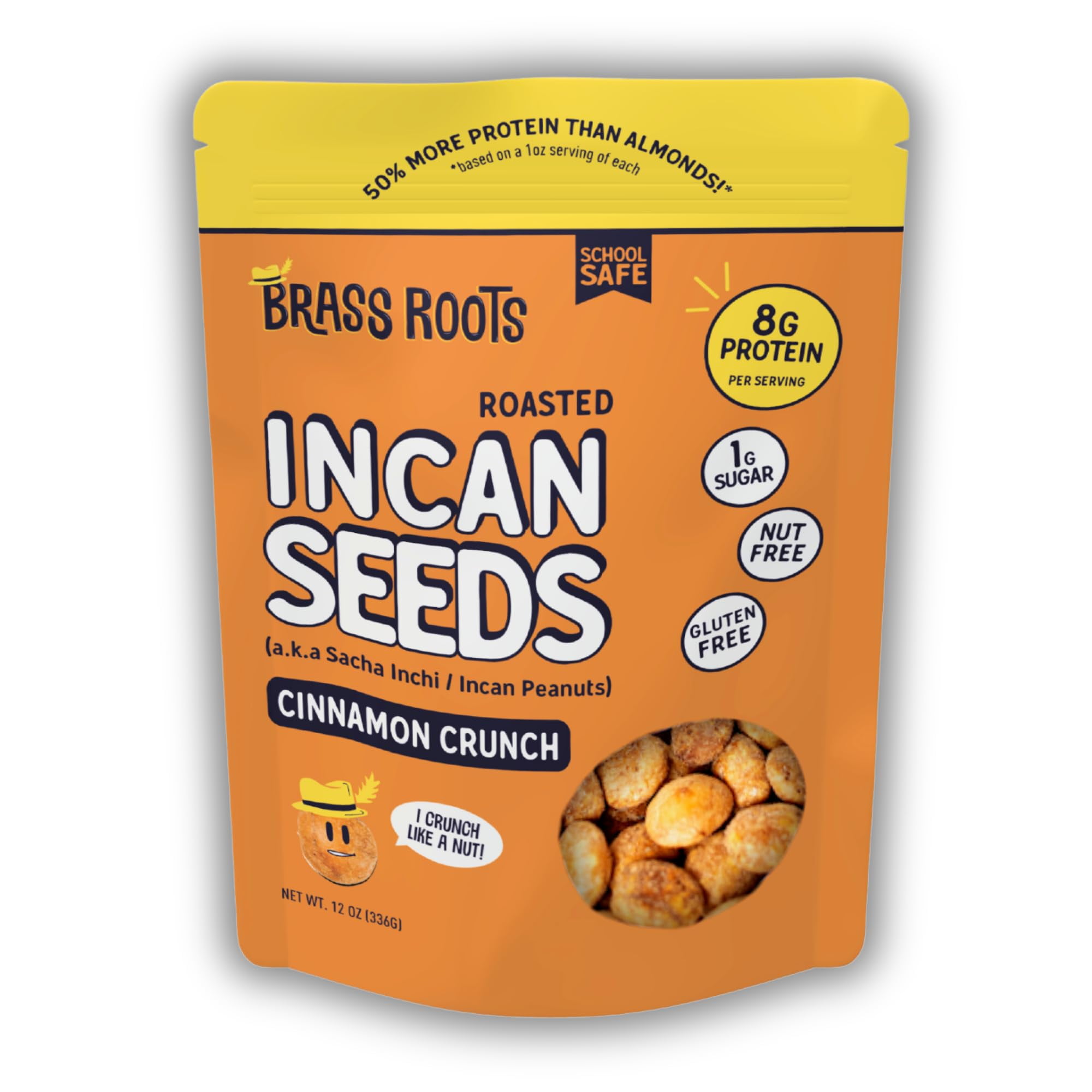 Brass Roots Organic Roasted OIF8 Sacha Inchi Seeds - High Protein, High ...