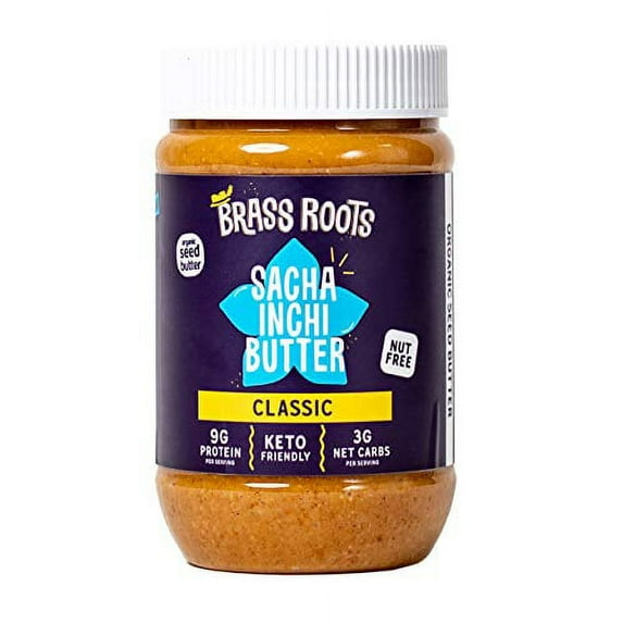 Brass Roots Organic Sacha Inchi Seed Butter | Classic, 16 Oz, 1 Jar ...