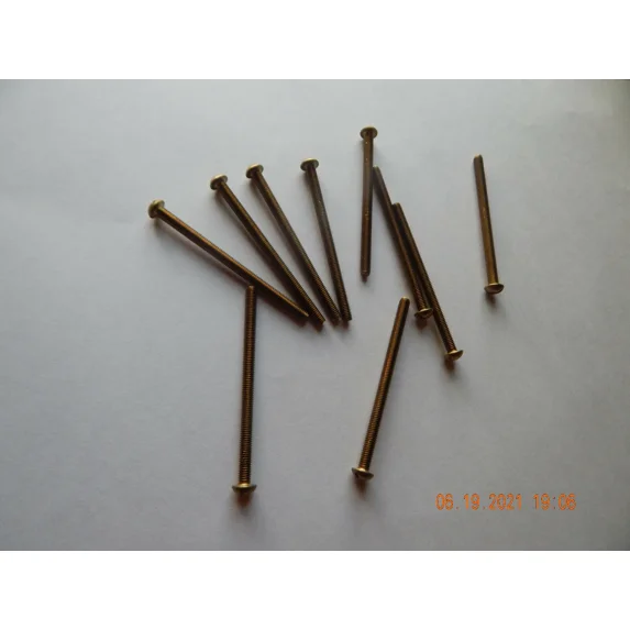 Brass Round Head Slotted Machine Screws 10/32 X 3 10 Pcs. New - Walmart.com