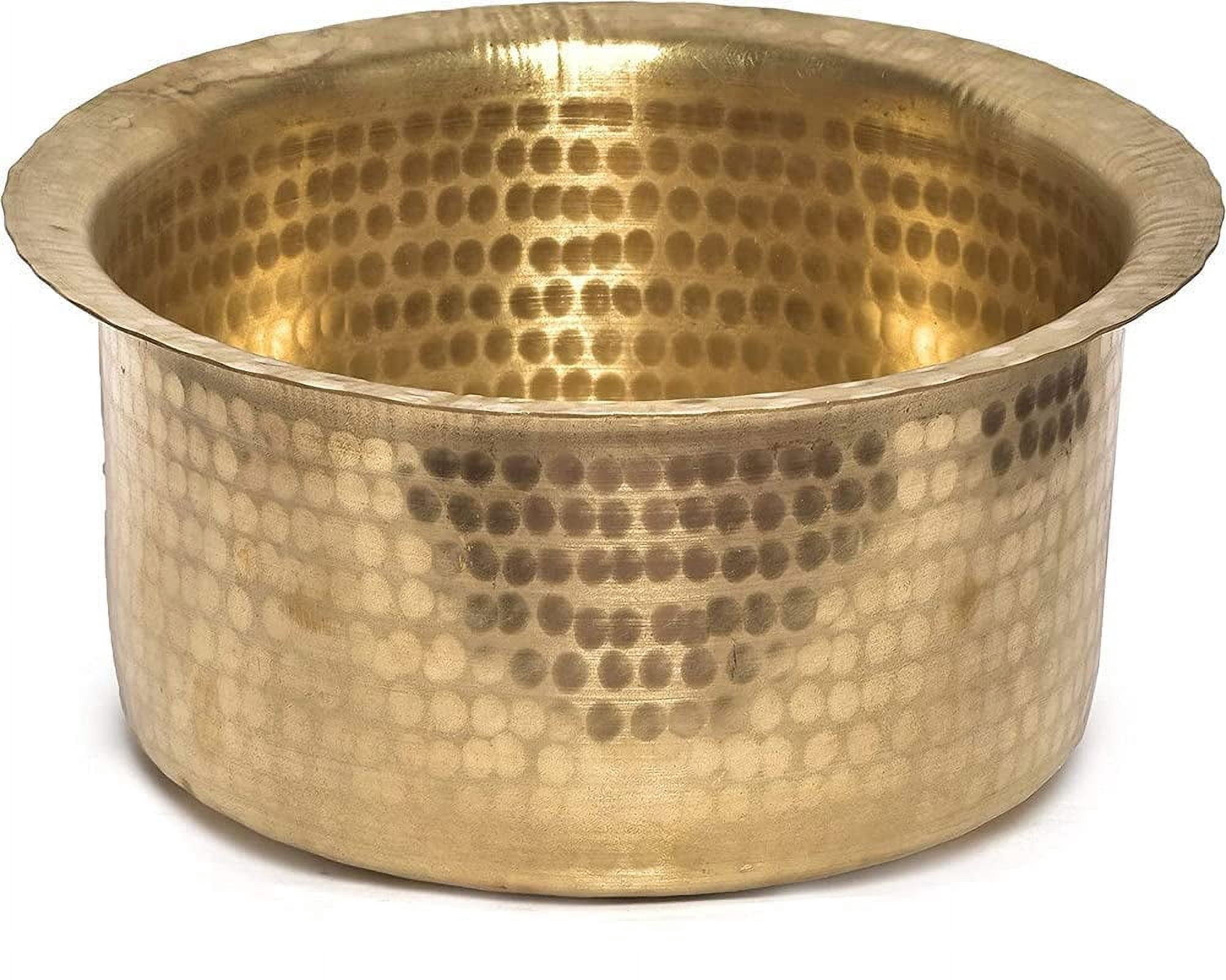 Brass Round Patila/Tapeli/Tapela/Tope for Multipurpose (Golden) Brass ...