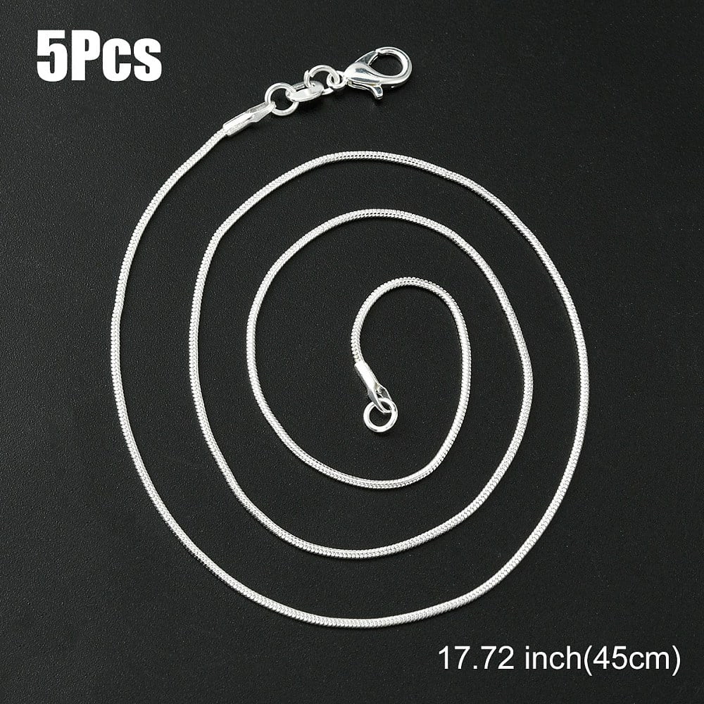 Brass Round Snake Chain Necklace with Lobster Claw Clasps for Beadable ...