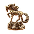 Brass Running Horse Figurine With Chinese Base For Home Desk Ornament ...