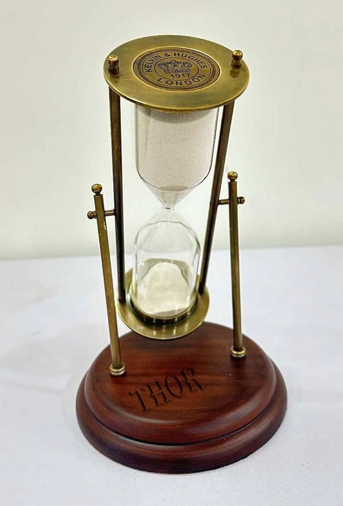 Brass Sand Timer Glass Sand Timer for Home Desk Office Engraved 10 ...