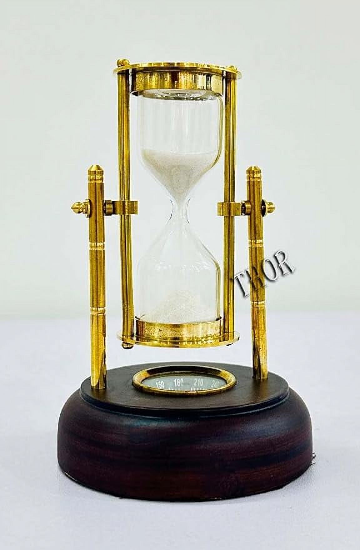 Brass Sand Timer Hourglass Timer Vintage Royal Navy Glass Timer Modern ...