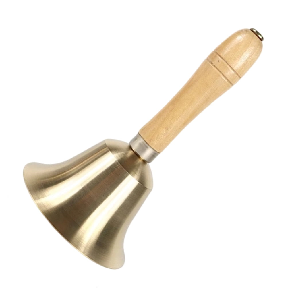Brass School Bell Handheld Service Bell Decoration Loud Ringing Bell ...
