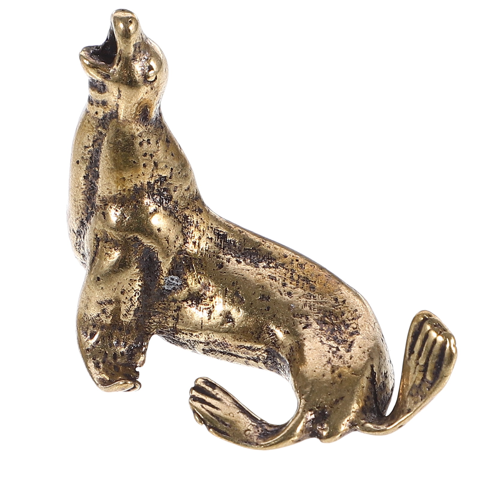 Brass Sea Lion Office Animal Desk Decor Decorations Mini Toys Golden ...