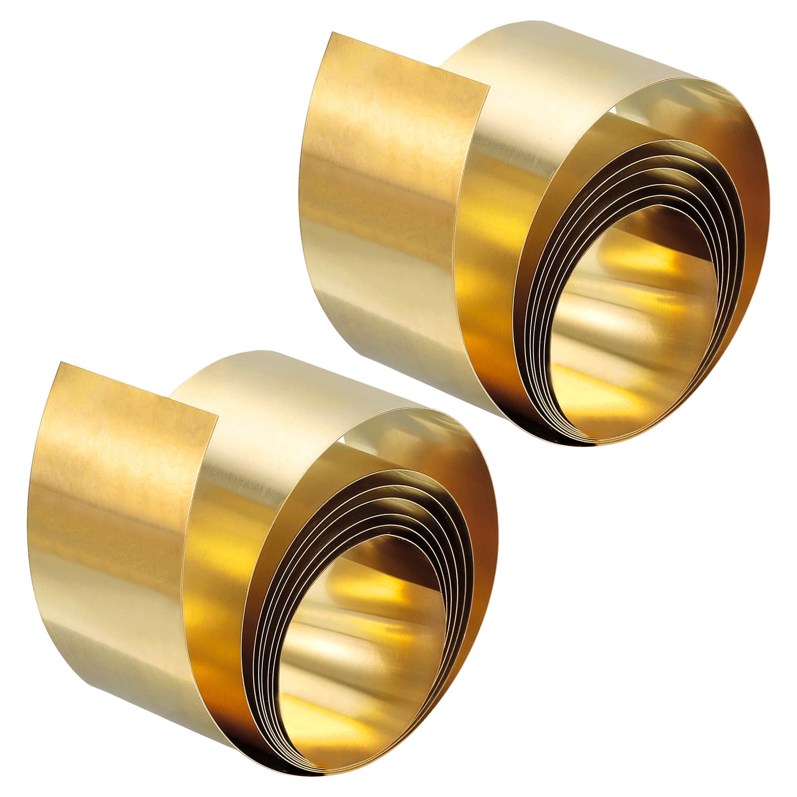 Brass Sheet Roll, Metal Foil Plate 1000mm x 40mm x 0.2mm, 2 Pack ...