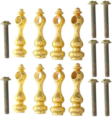 Brass Shelf Rail, 8pcs Metal Spindles Furniture Connectors for Glass ...