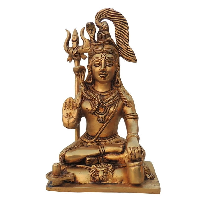 Brass Shiv Ji Idol 2kg, Lord Shiva Idol, Large Shiv Murti, Big Siva ...