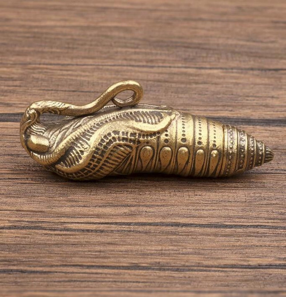 Brass Silkworm Cocoon Statue Brass Pendant Figurine Decoration 1 PC ...