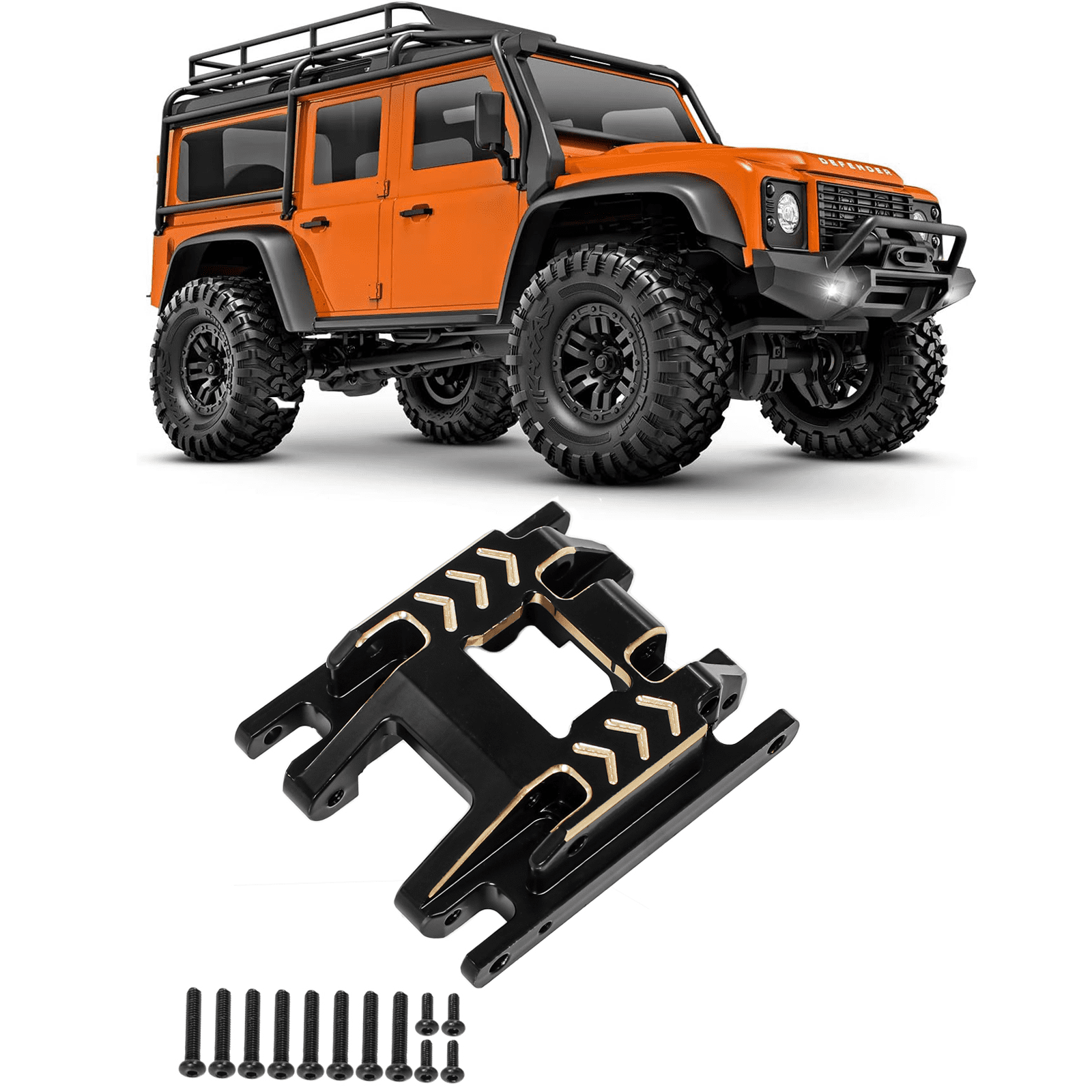 Brass Skid Plate Transmission Mount for Traxxas 1/18 TRX4M Land Rover ...