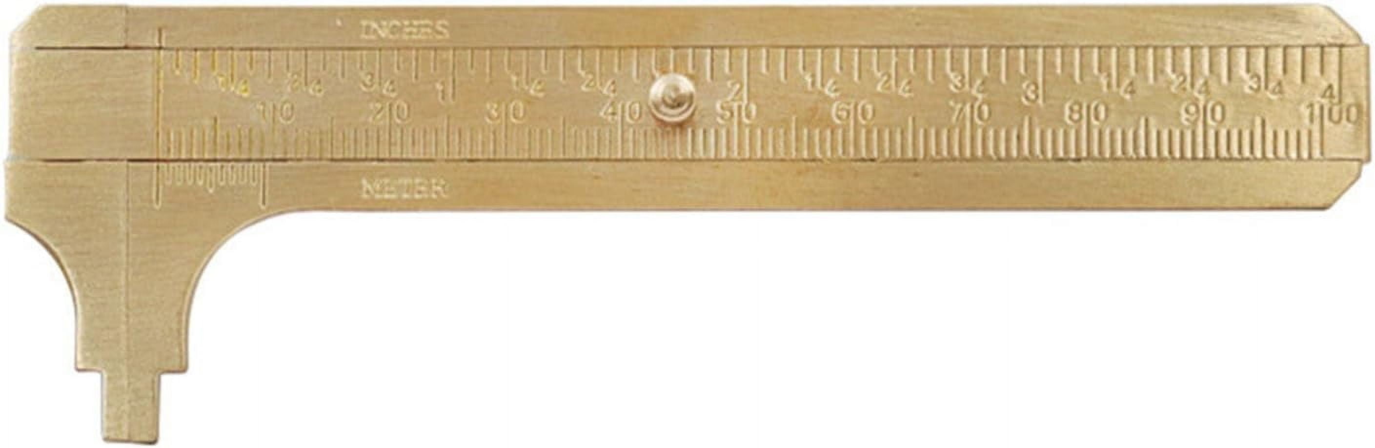 Brass Sliding 100mm Double Scale Caliper Ruler For Measuring Gemstones ...