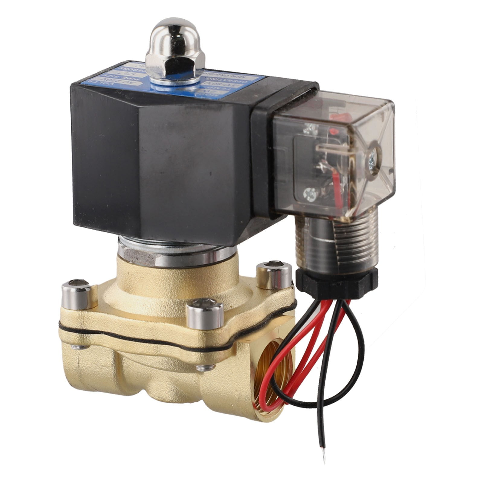 Brass Solenoid Valve, 1/2 Inch 220 V Ac Valve,Direct Controlled For ...