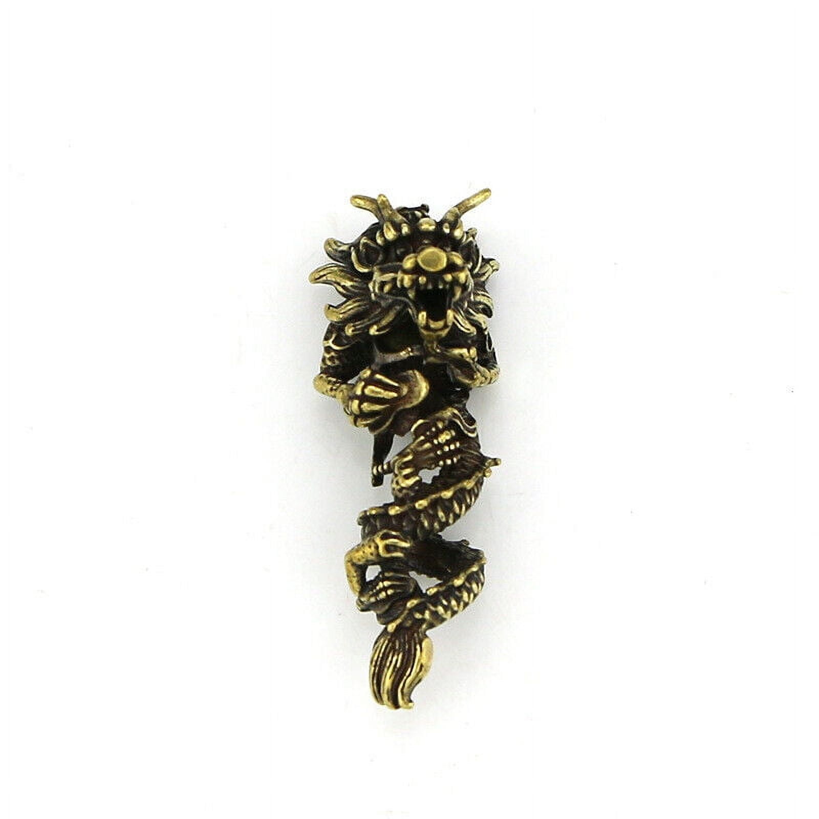 Brass Solid Dragon Pendant Figurine Small Statue Home Ornament ...