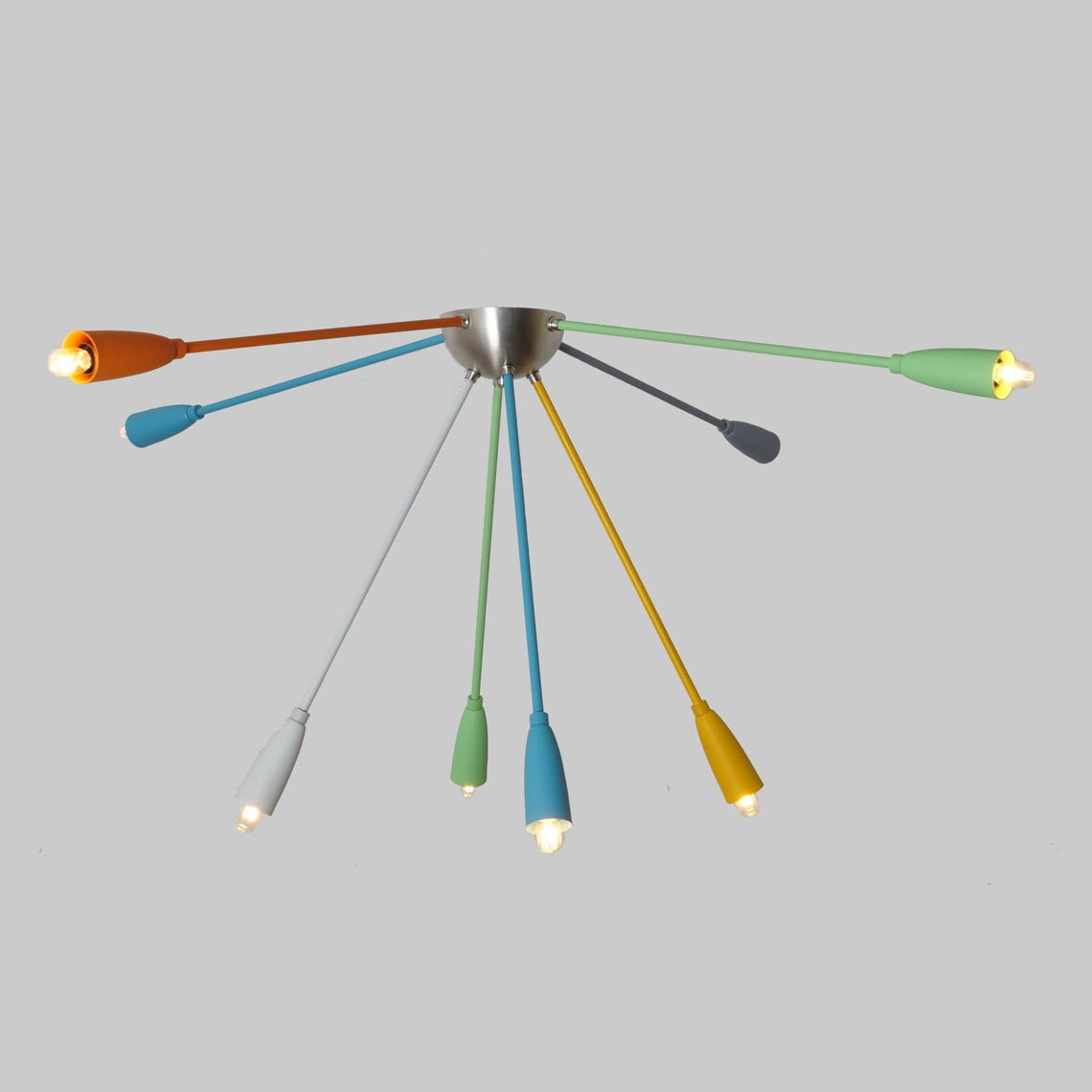 Brass Sputnik Ceiling Flush Mount Stilnovo Style 8 Arms Multi color ...
