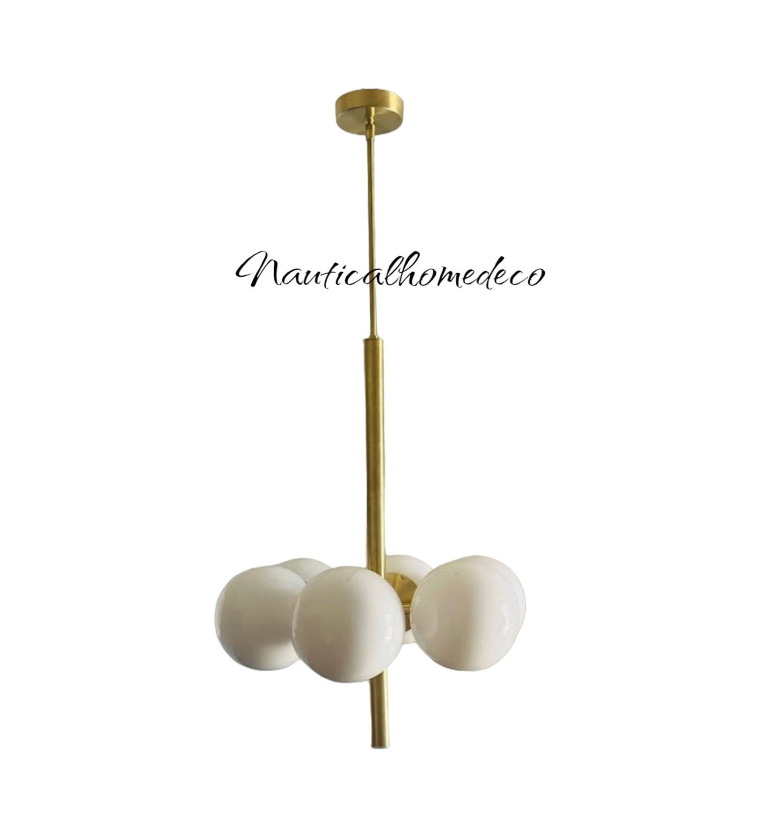 Brass Sputnik Chandelier - Handcrafted 6 - Ball Pendant Light Fixture ...