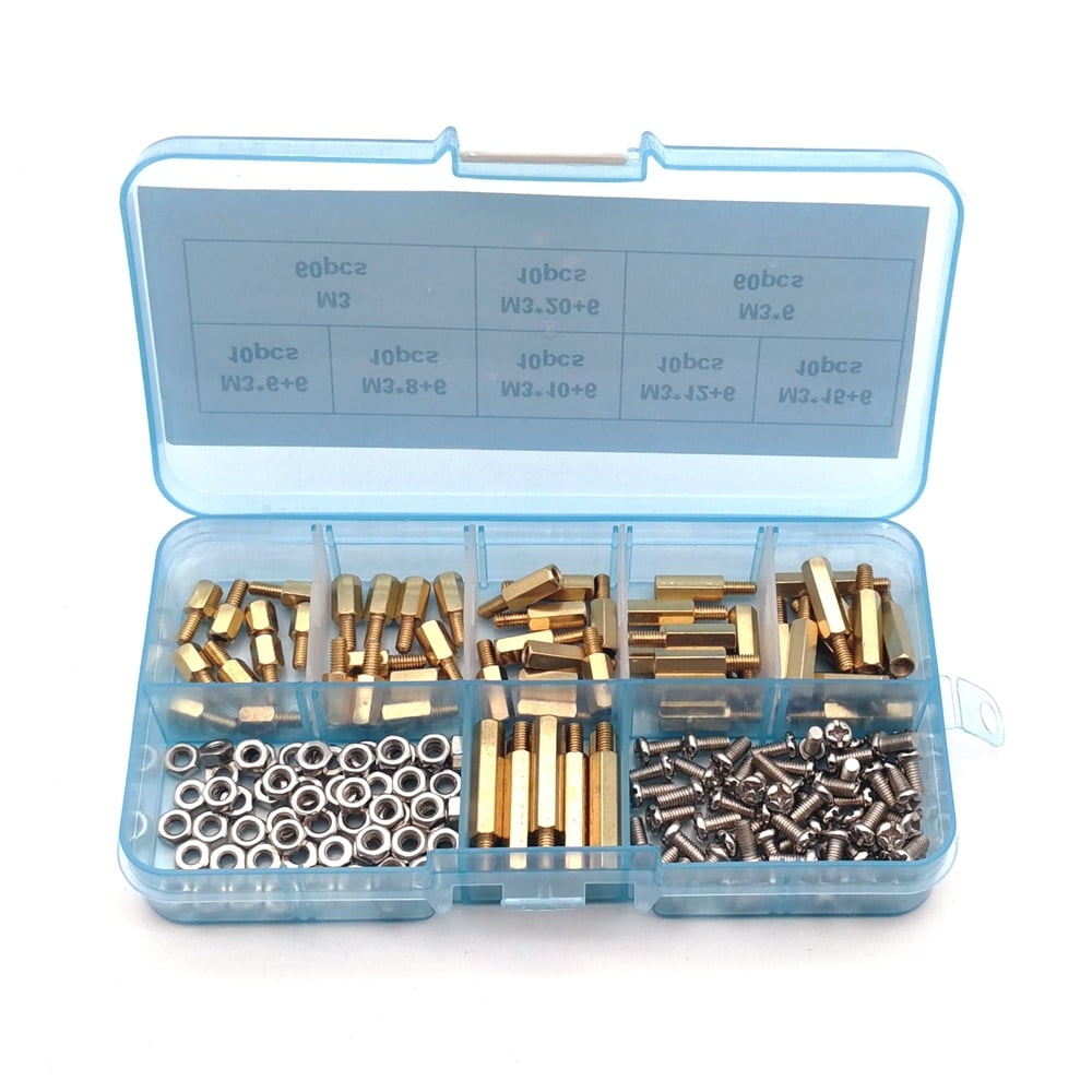 Brass Standoffs Spacer Kit 180pcs/pack Brass Stud Hex Nut Spacing Screw ...