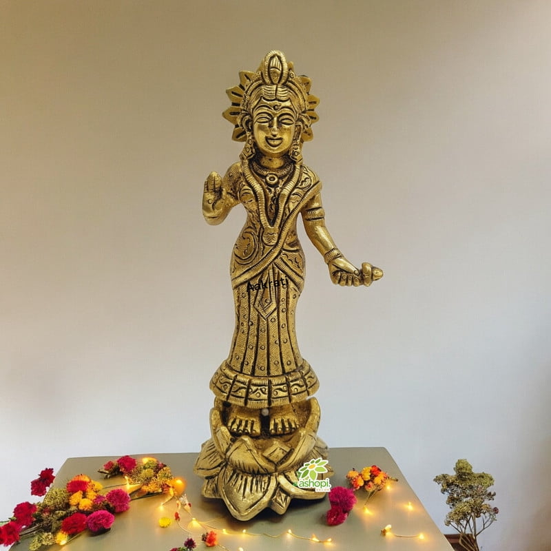 Brass Statue of Radha Rani By Ashopi Decor| Goddess Radha Idol| Temple ...