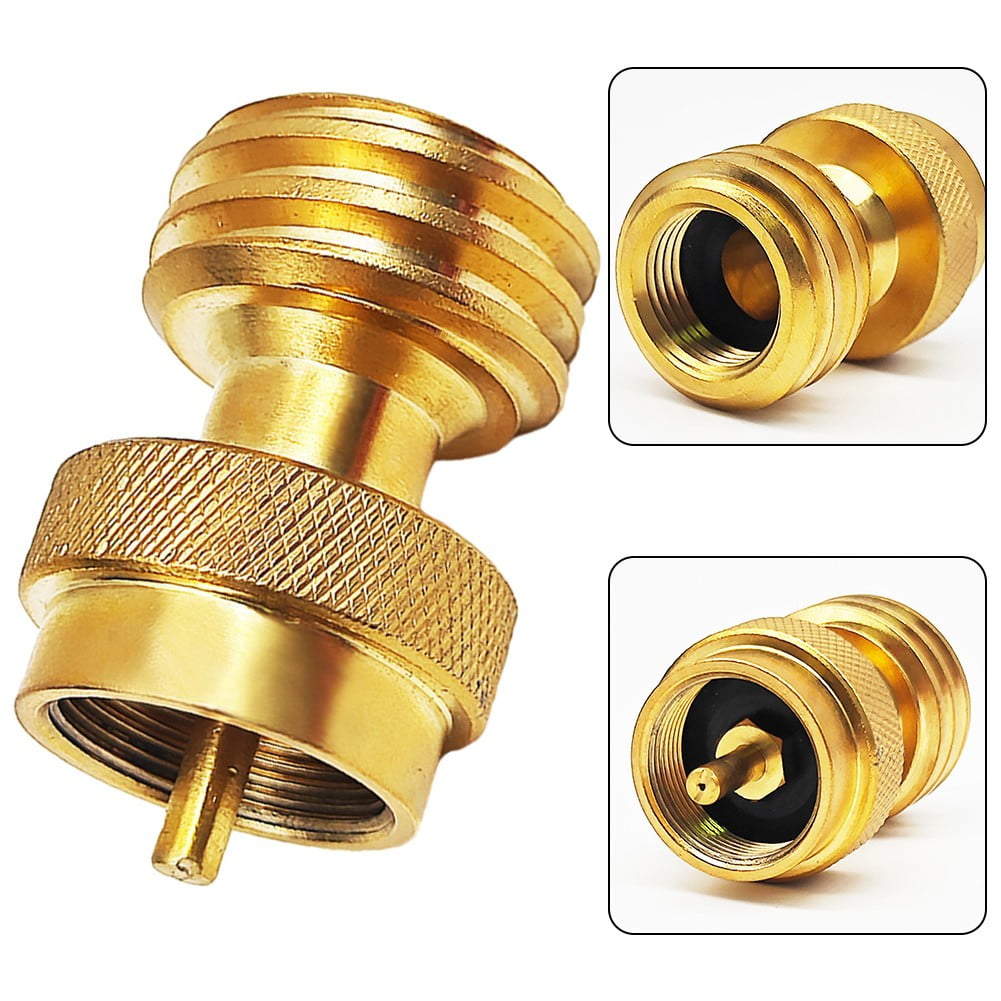 Brass Steak Saver Gas Grill Adapter Converter For 1 Pound Propane Grill ...