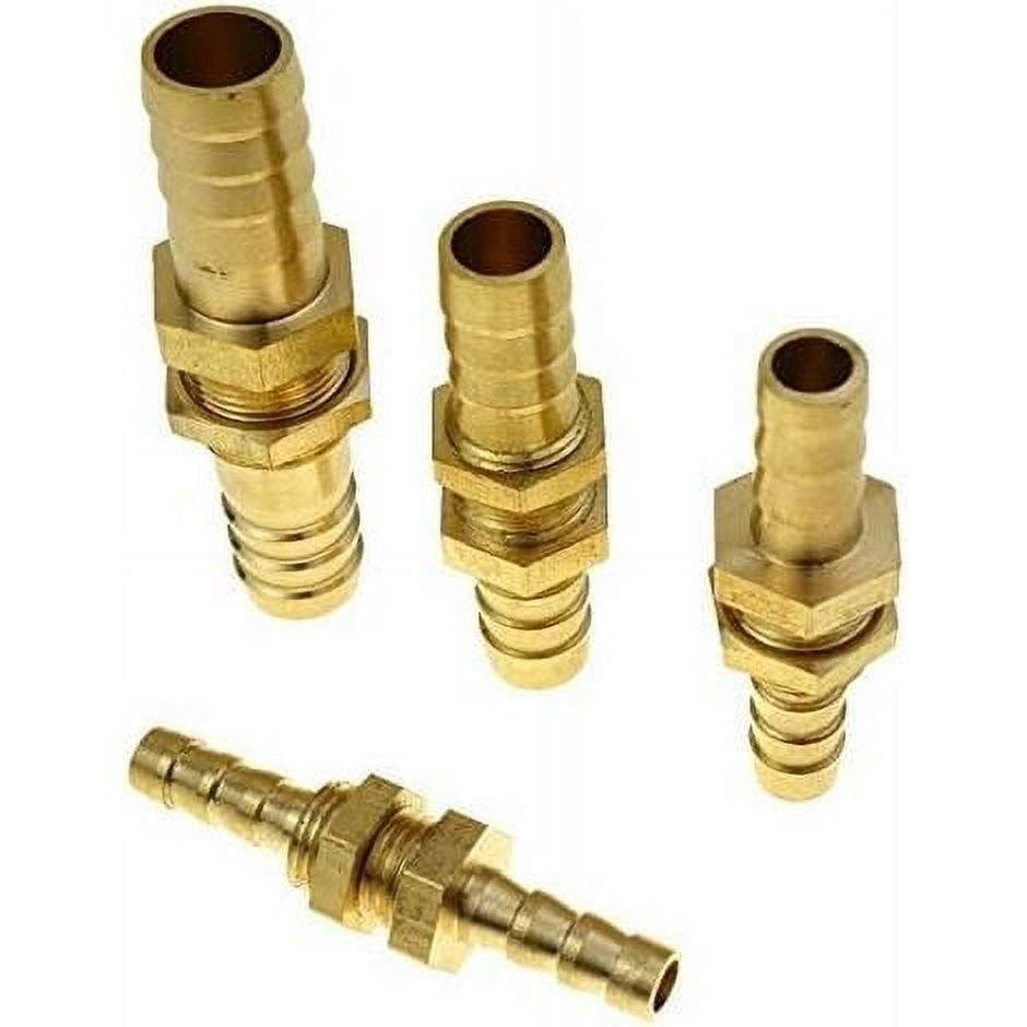 Brass Straight Barbed Fittings Copper Bulkhead for 6-10mm BSP Garden Hose Tail Connectors,Air ...