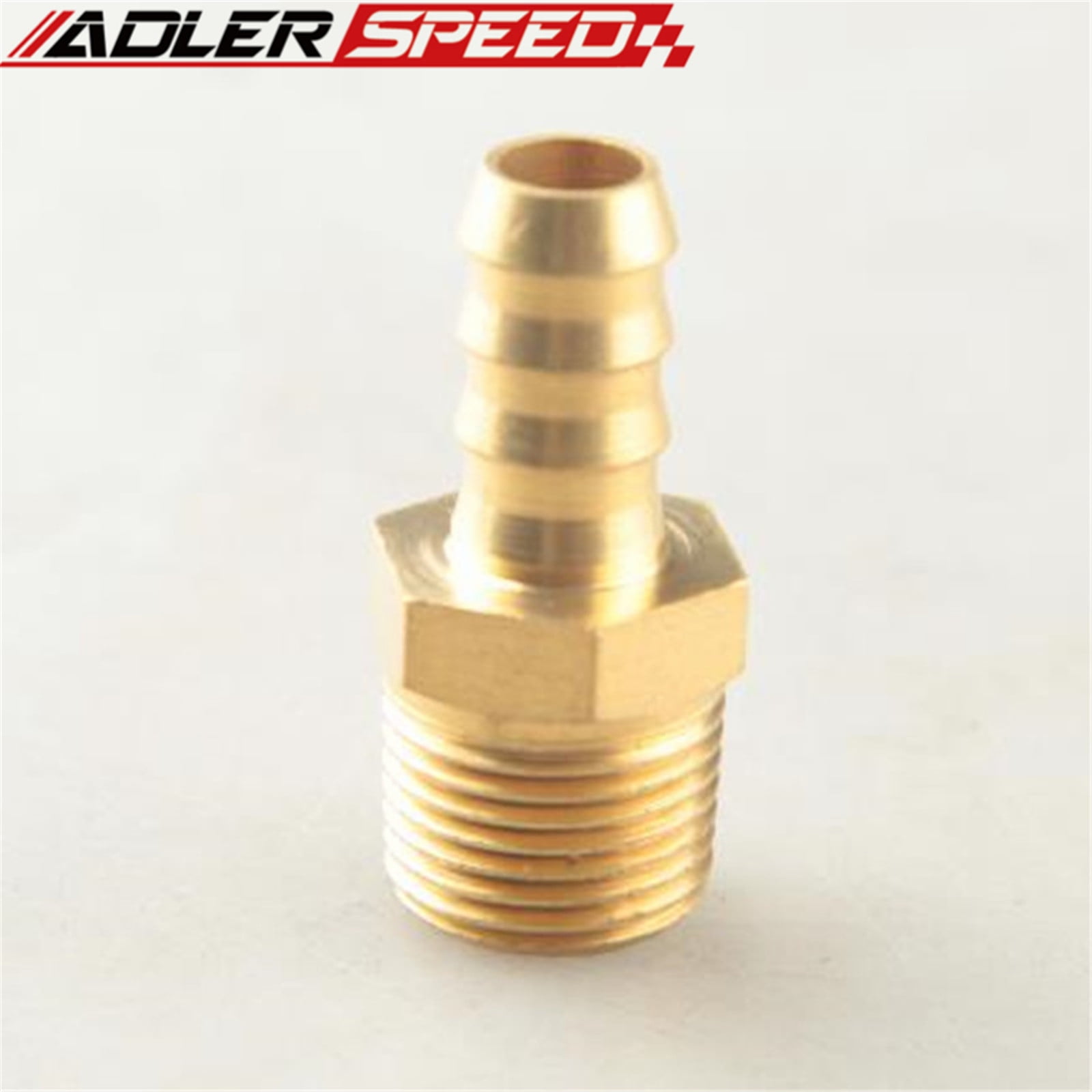 Brass Straight Fitting with NPT Male Thread, Barbed Hose, 10mm, 3/8 in ...
