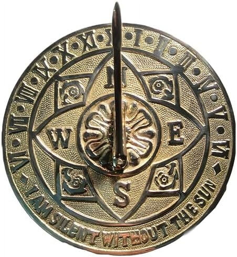 Brass Sundial Clock for Garden Yard Outdoor | Handmade Vintage Brass ...