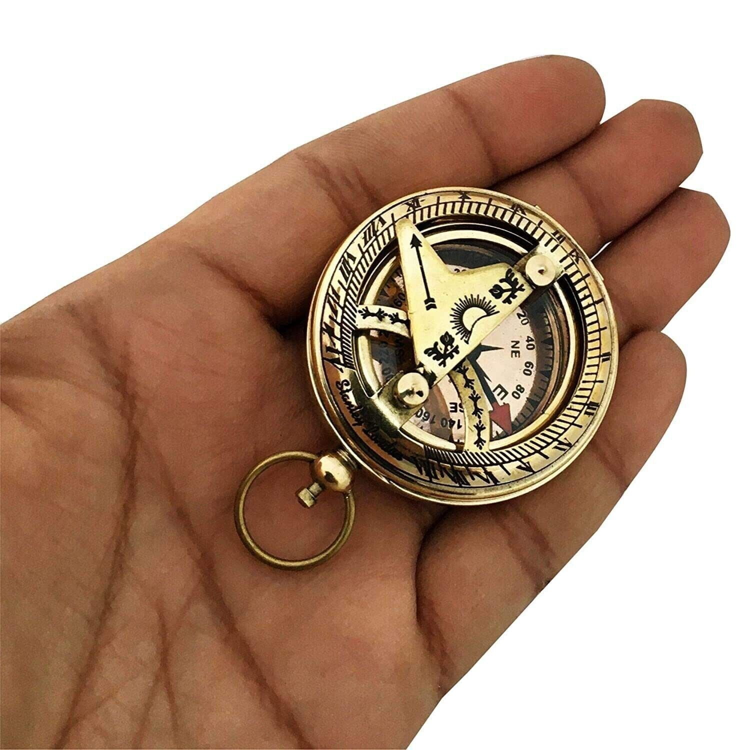 Brass Sundial Compass Vintage Nautical Collectible Ship Marine Compass For Gift - Walmart.com