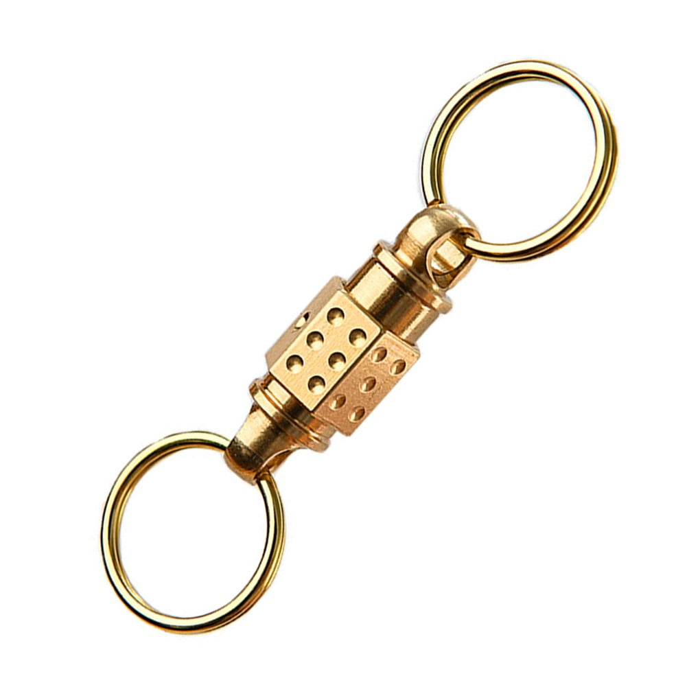 Brass Swivel Gimbal Ring Keychain Quick Release for Car Key Backpack ...