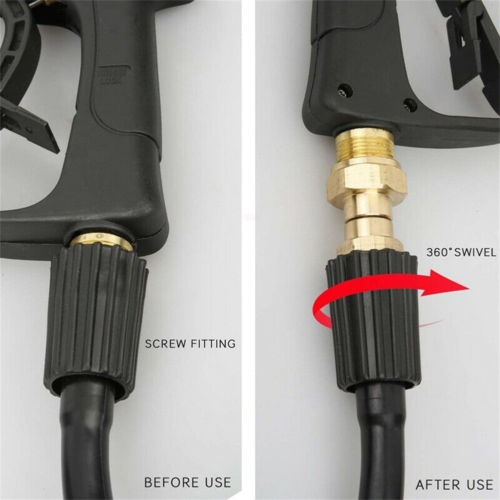 Brass Swivel Joint M22 15mm Thread Pressure Washer Swivel Joint Kink ...