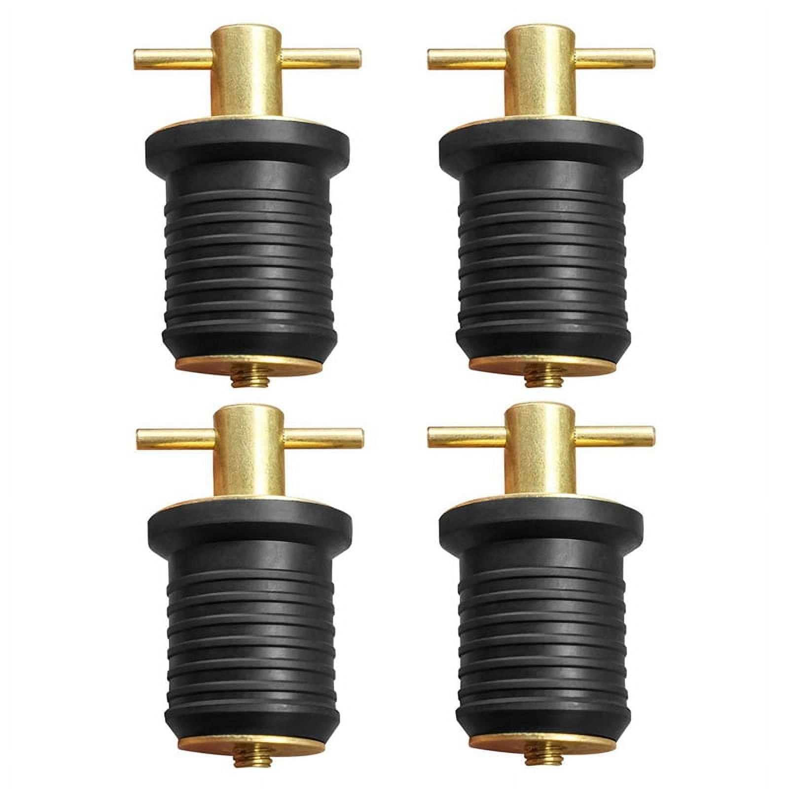 Brass T-Handle Drain Plug Fit for 1 Inch Diameter Drains, Marine Boat ...