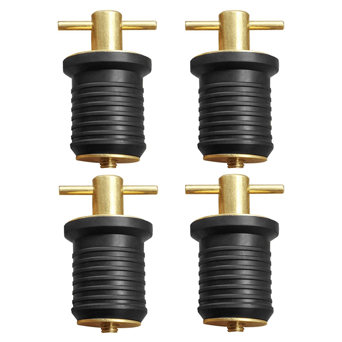 Brass T-Handle Drain Plug Fit for 1 Inch Diameter Drains, Marine Boat ...