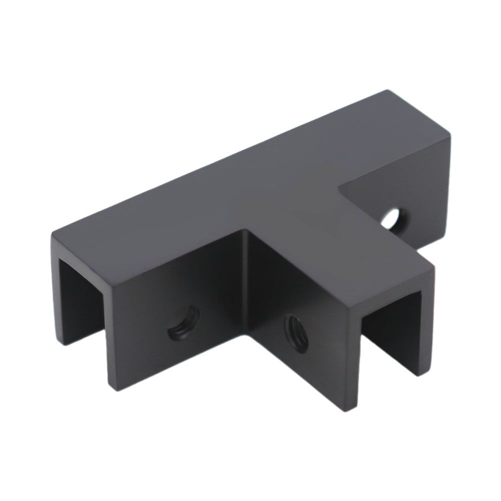 Brass T Shape Wall Mount Shower Door Glass Bracket Holder for 8-12mm ...