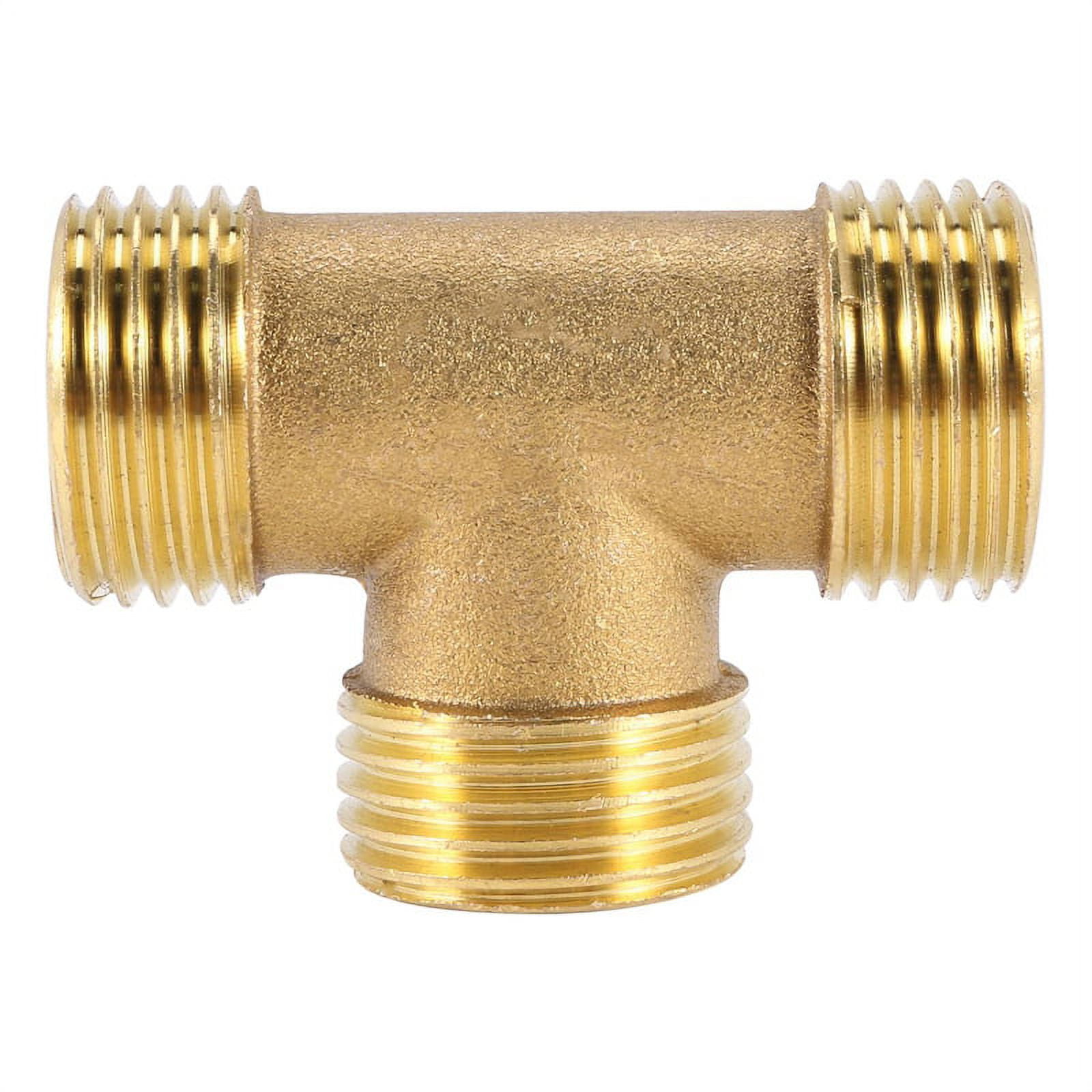 Brass T Shape Water Pipe Equal Male Tee Adapter Connector 1/2" Thread ...