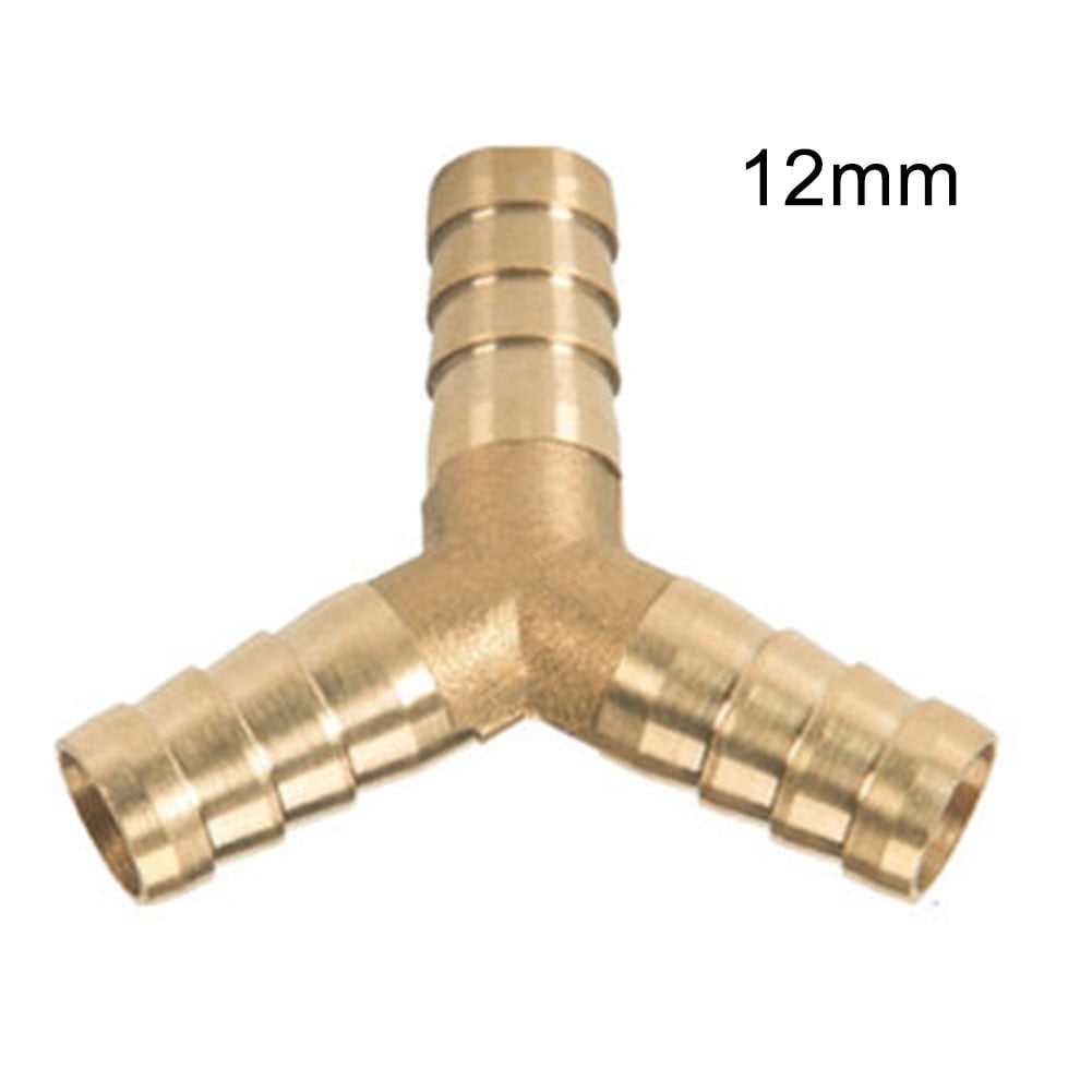 Brass T Y Piece 3 Way Joiner Fuel Hose Joiner Tee Connector Air Water ...
