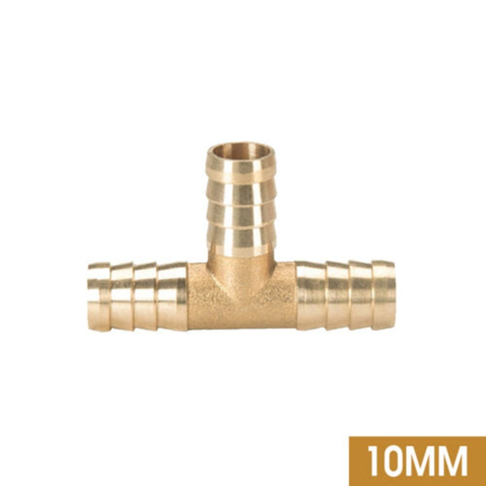Brass T Y Piece 3-Way Connector for Fuel Hose, Air, Water and Gas ...