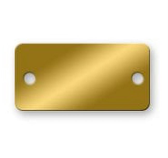 Brass Tags - Rounded Corners - 1-1/2 x 3/4 inch - Pk/25 - Walmart.com