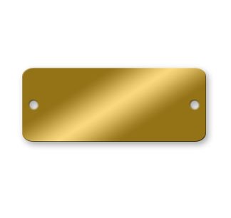 Brass Tags - Rounded Corners - 2-1/2 x 1 inch - Pk/25 - Walmart.com