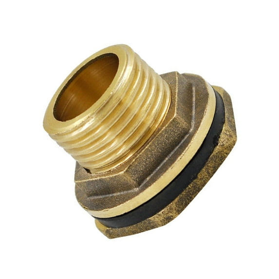 Brass Tank Connection Fitting Threaded Connector For Rain Barrels Water ...