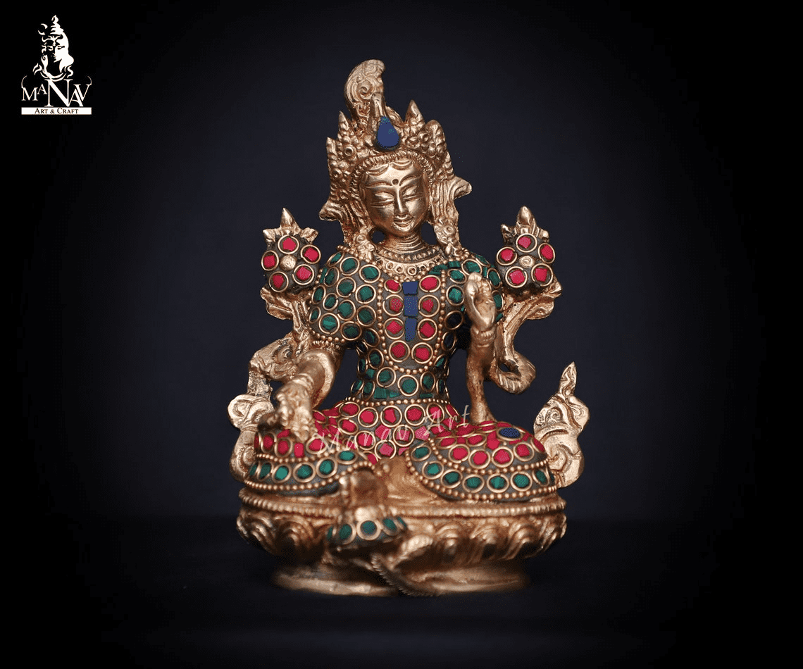 Brass Tara statue, 15 CM Tara Statue, Tara devi Statue, Meditation ...