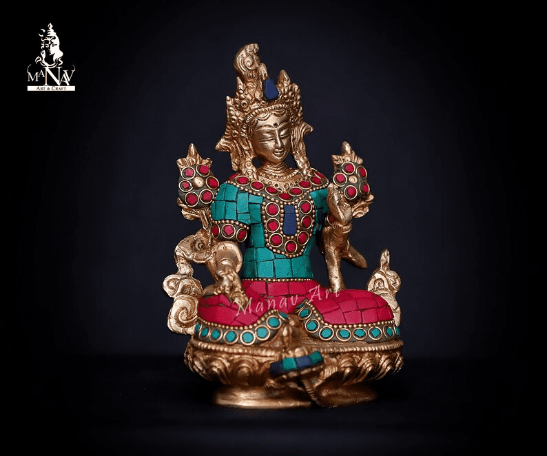 Brass Tara statue, 15 CM Tara Statue, Tara devi Statue, Meditation ...